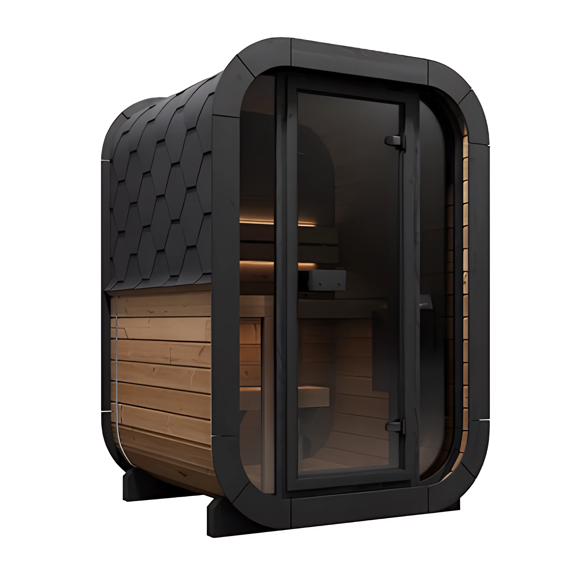 Cube Series Outdoor Home Sauna Kit - Modern, Spacious, and Durable