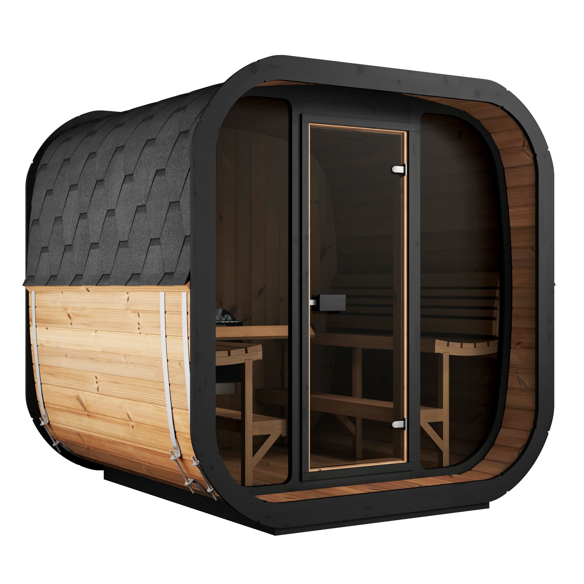 Cube Series Outdoor Home Sauna Kit - Modern, Spacious, and Durable
