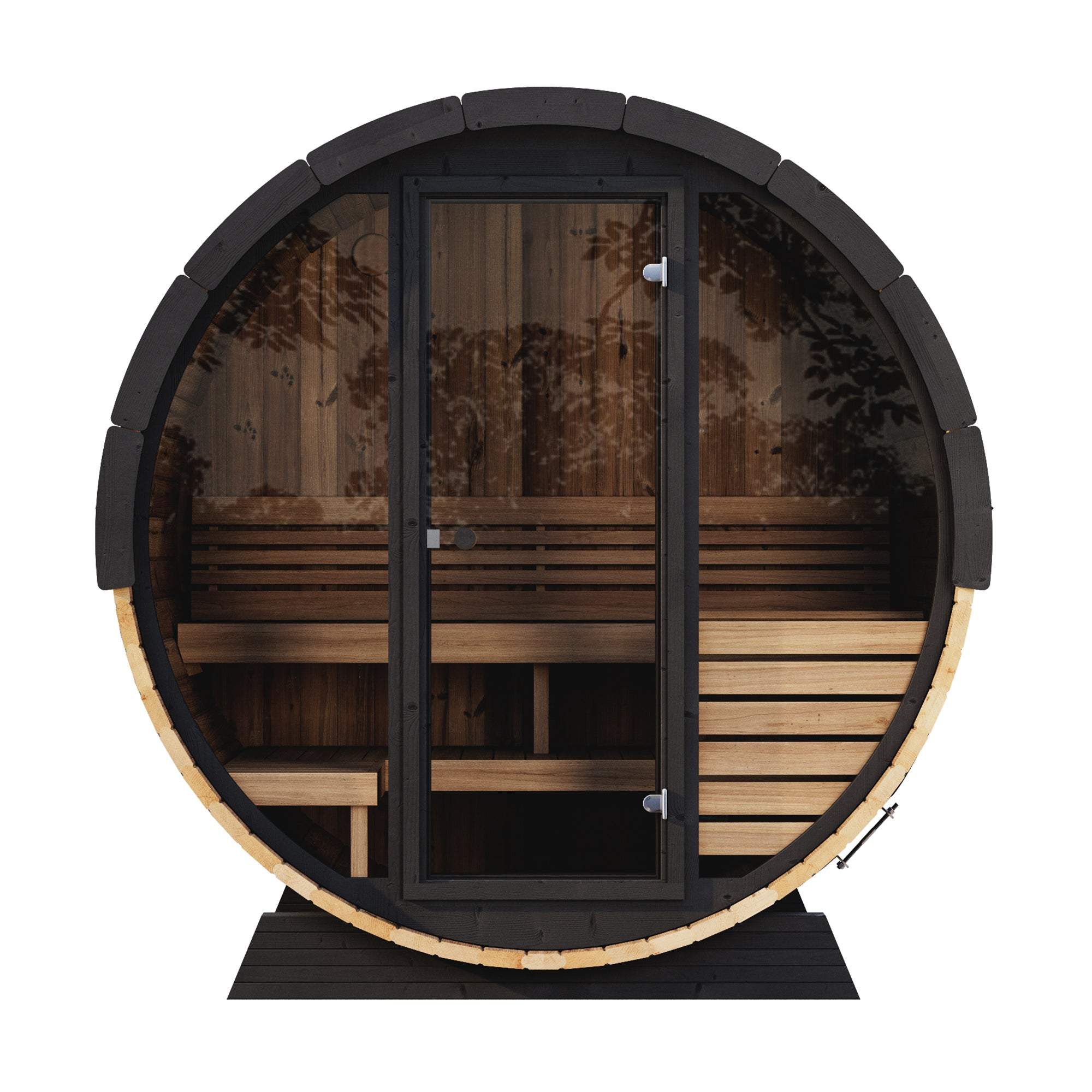4 Person Barrel Sauna Ergo Elegance-EE6G Spacious, Comfortable, Durable