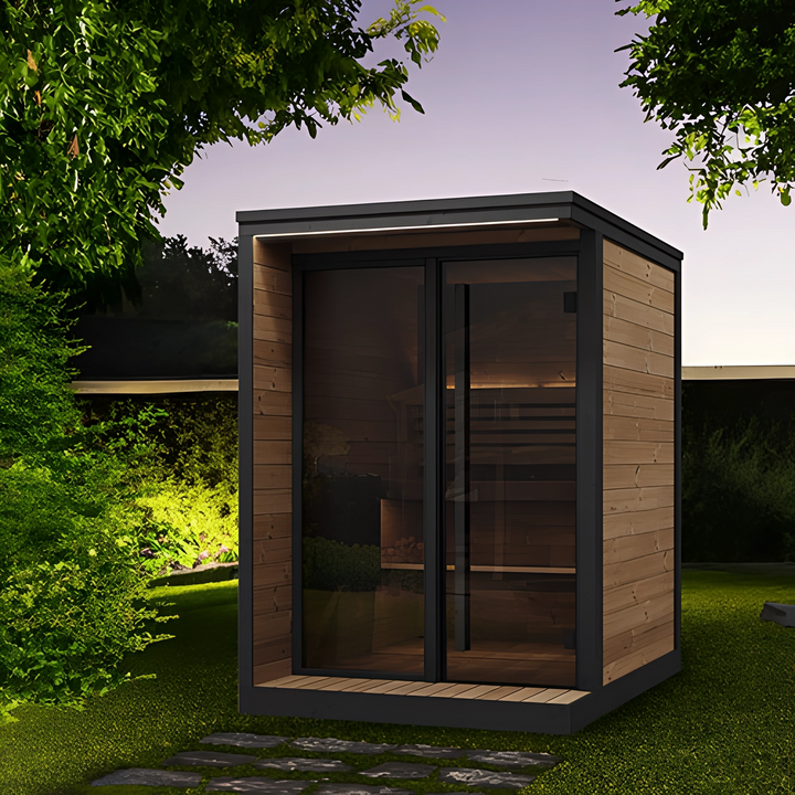 Cube Series Outdoor Home Sauna Kit - Modern, Spacious, and Durable